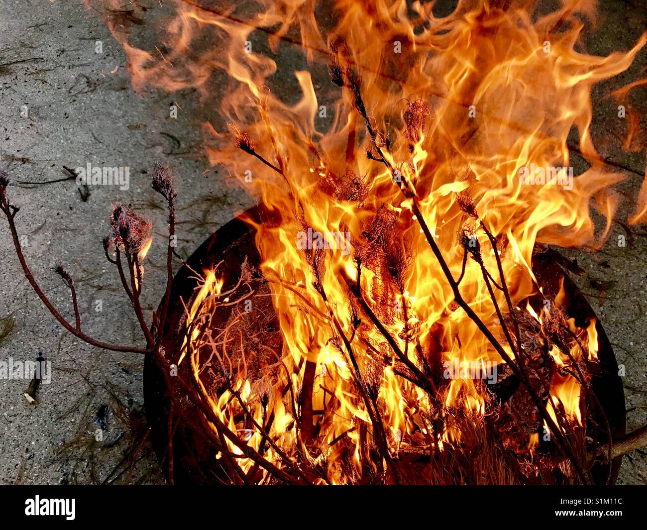 Burning brush hi-res stock photography and images - Alamy