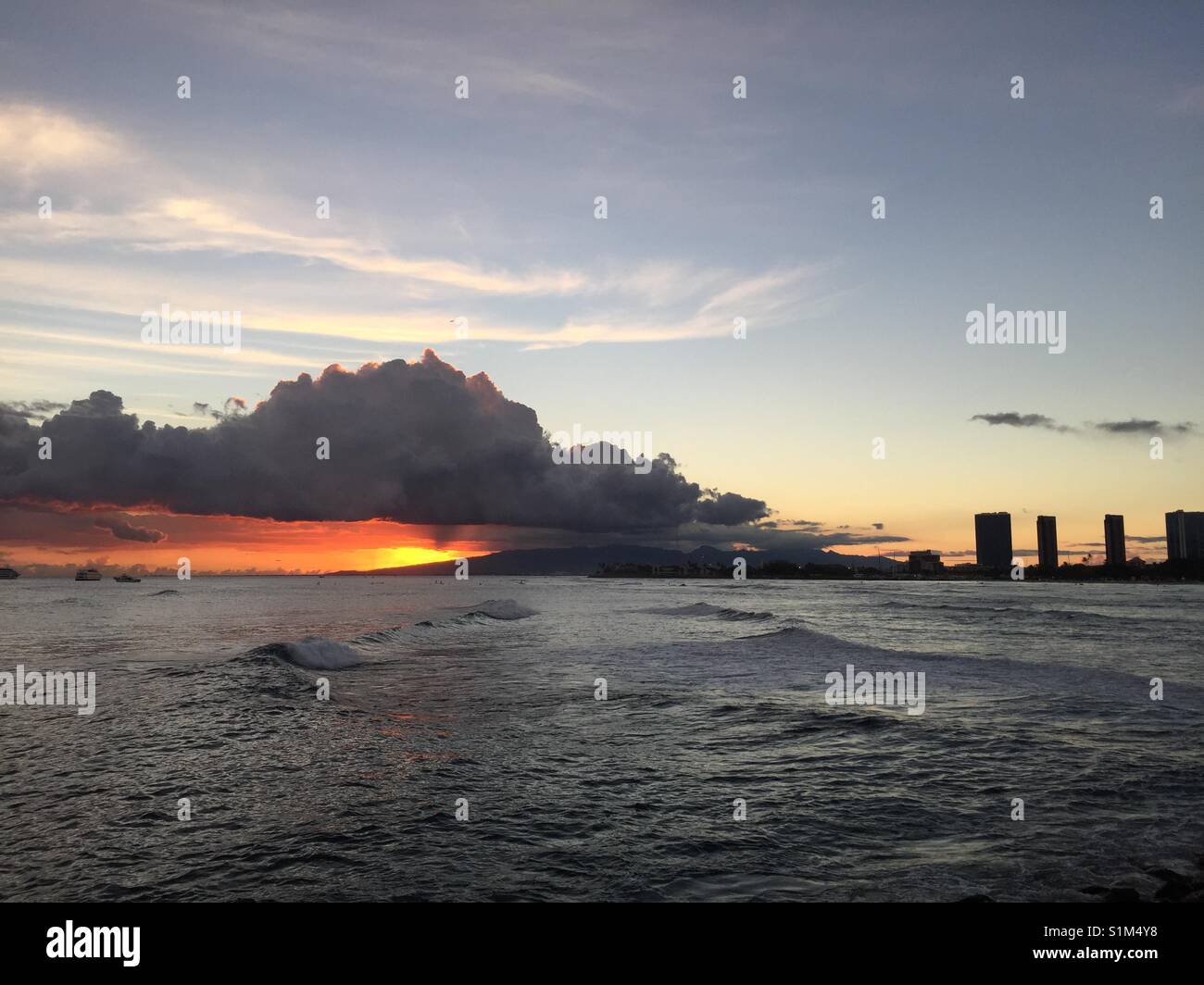 Sunset at the beach Stock Photo - Alamy