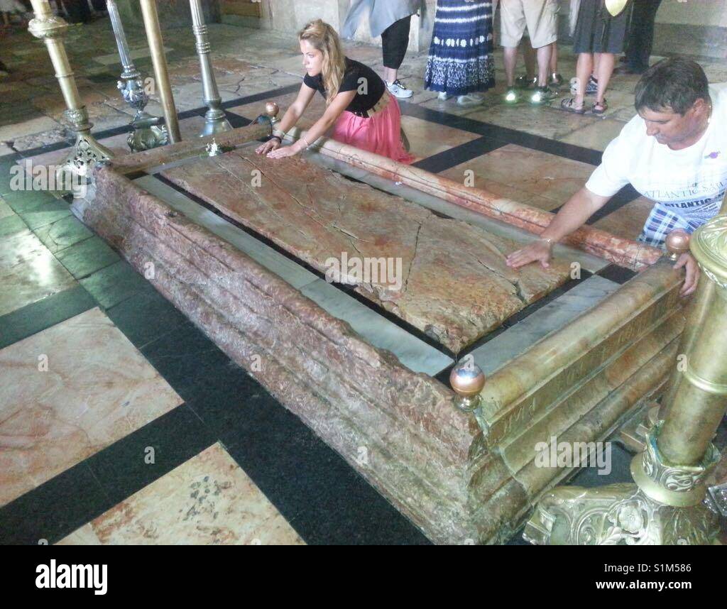 Stone of the anointing Stock Photo - Alamy