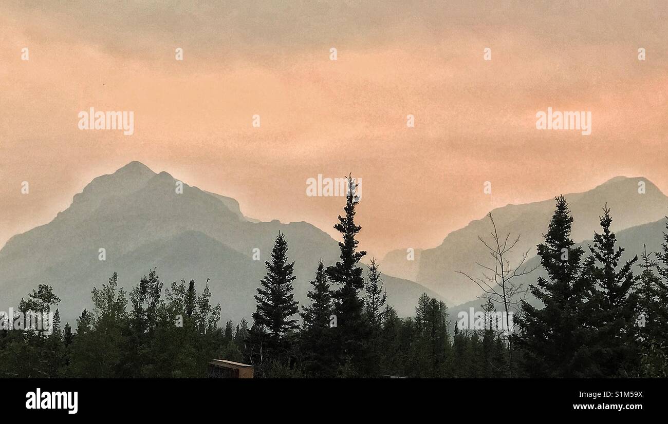 Smokey sky, Alberta Stock Photo - Alamy