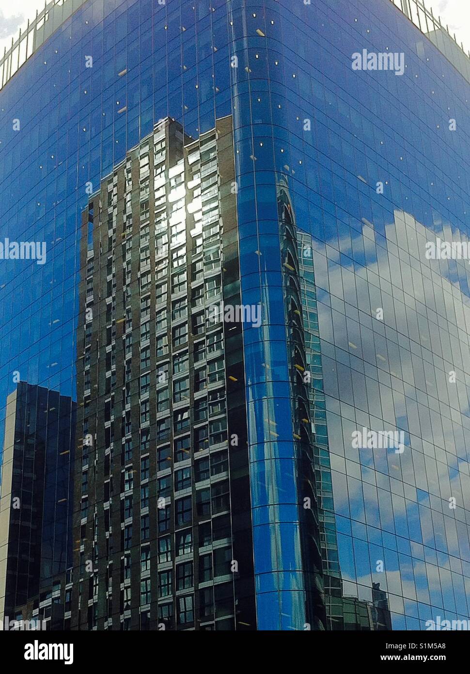 City tower block reflections Stock Photo - Alamy