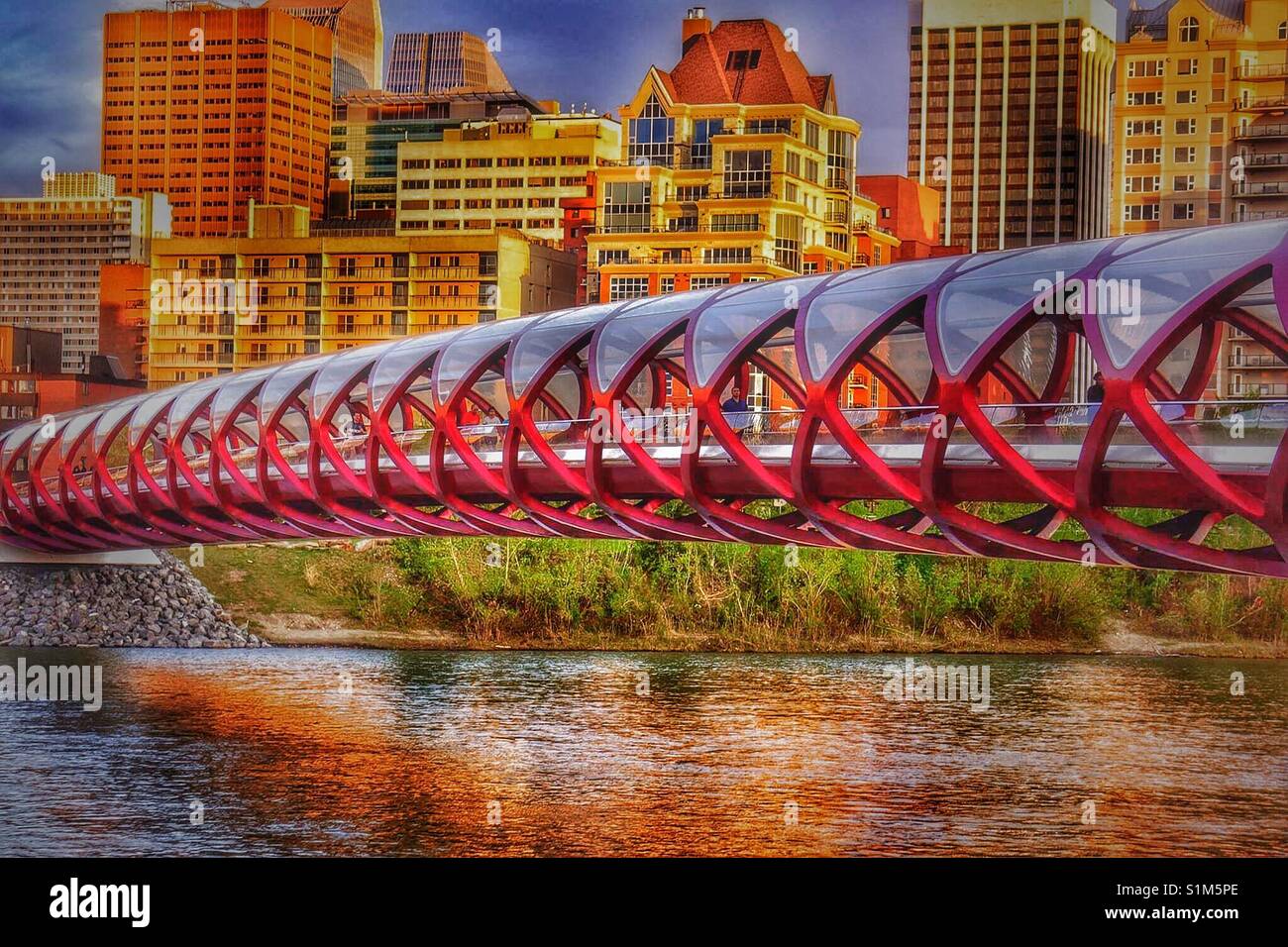 Calgary Peace Bridge Stock Photo - Alamy