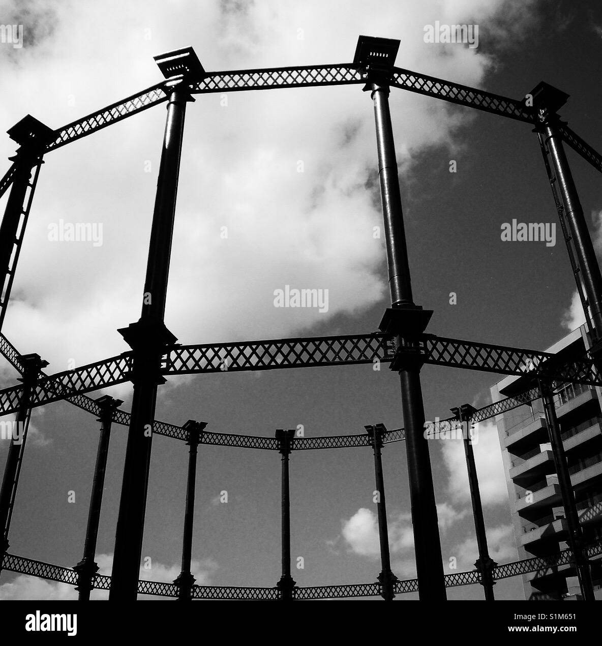 Gasholder Park, Kings Cross, London Stock Photo - Alamy
