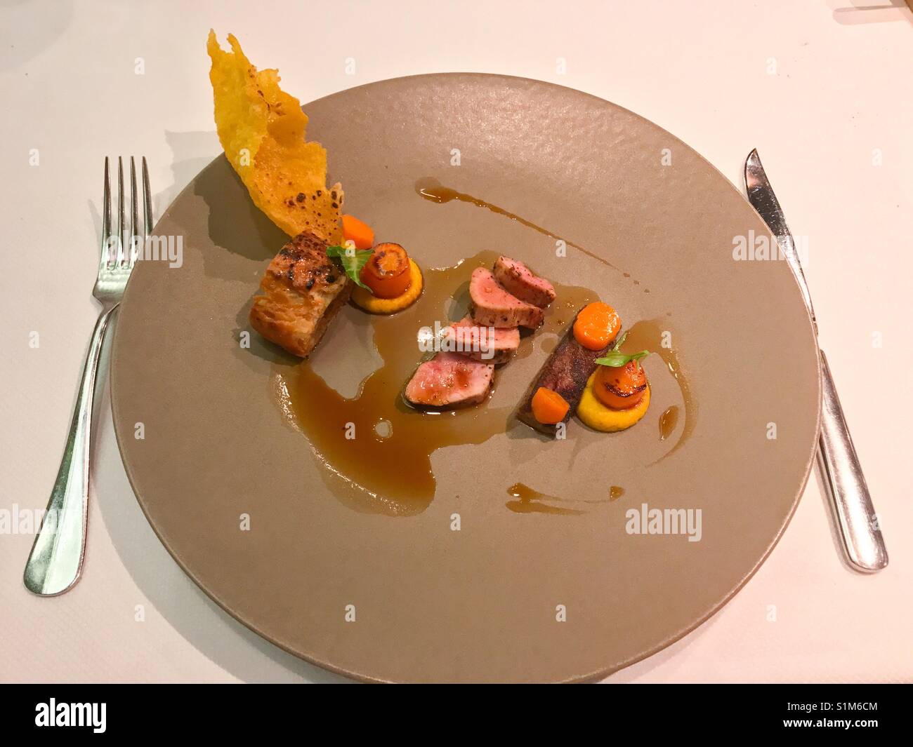 Main course of lamb in a luxury restaurant Stock Photo - Alamy