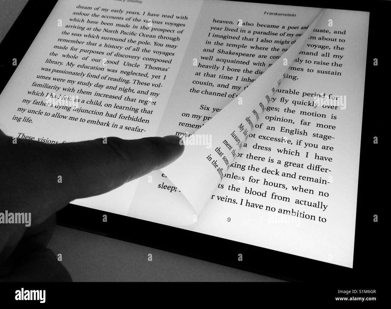Turning page book Black and White Stock Photos & Images - Alamy