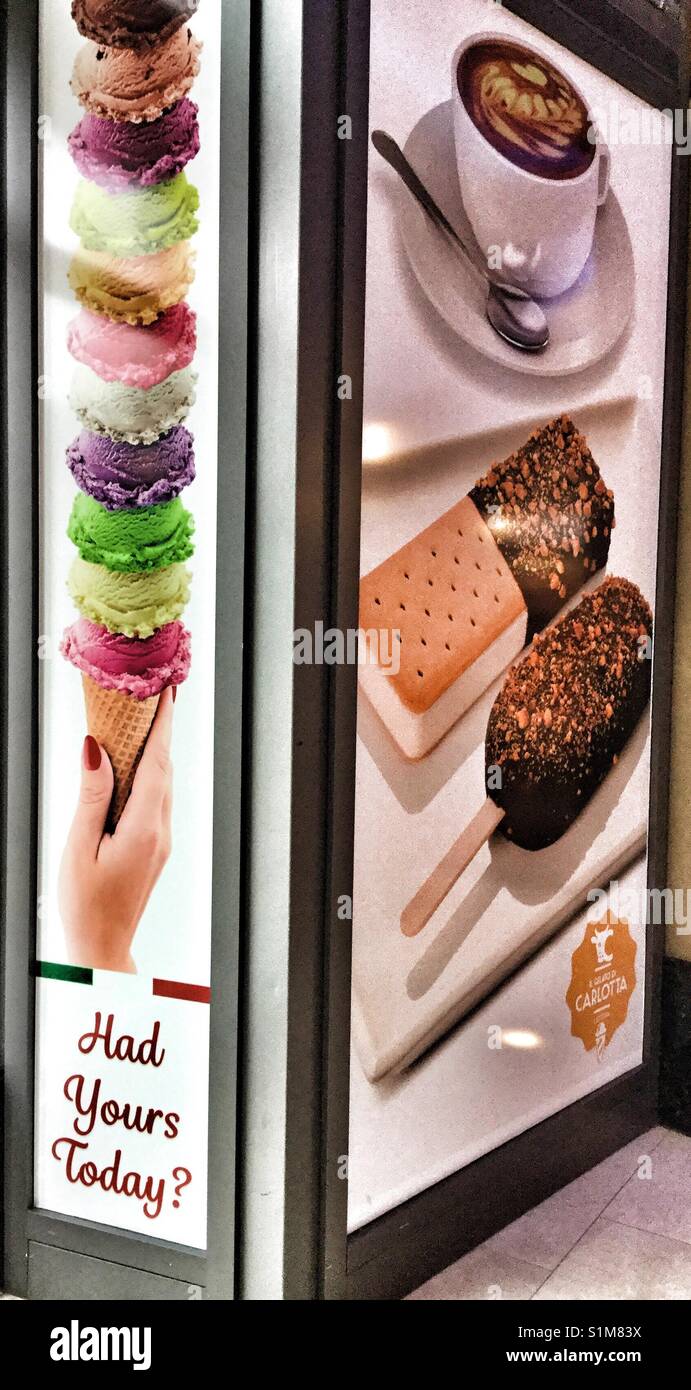 Ice cream advertisement hi-res stock photography and images - Alamy