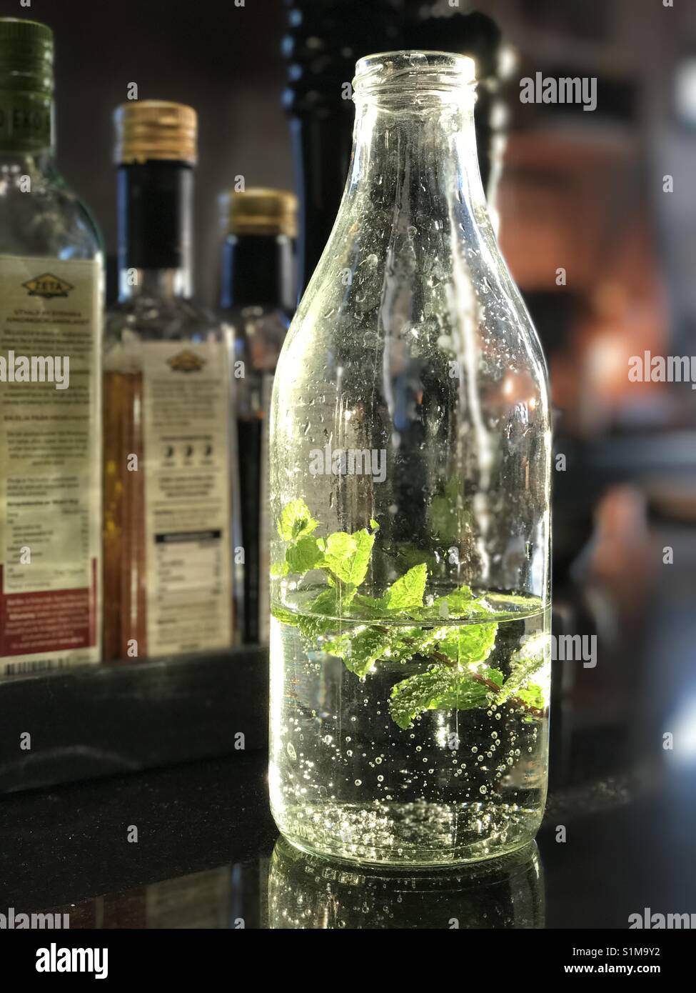 Bottle green sparkling water hi-res stock photography and images - Alamy