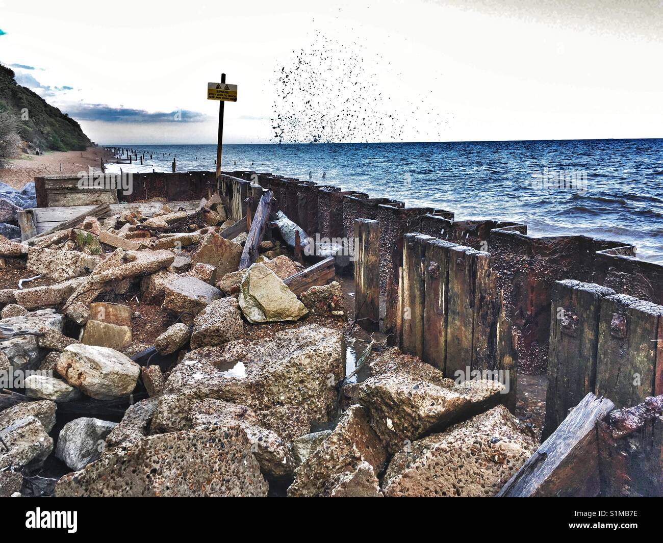 Effects of coastal erosion Stock Photo - Alamy