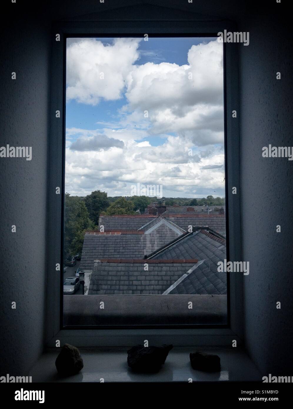 View through office window Stock Photo - Alamy
