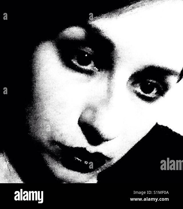 Vintage make up, silent movie look, mysterious lady Stock Photo - Alamy