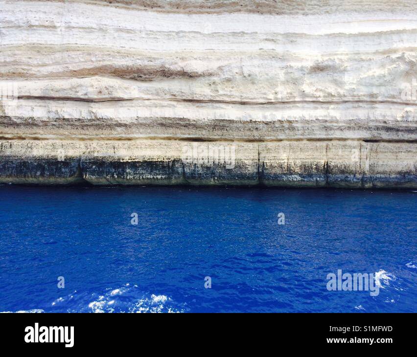 Cliff View. Blue Water. Malta Stock Photo - Alamy
