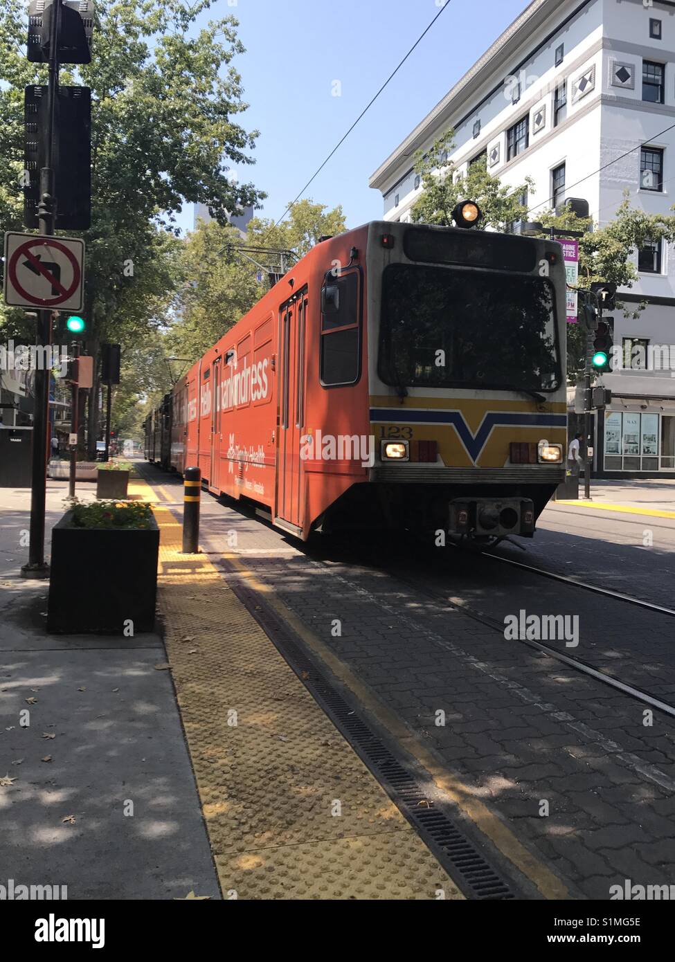 Tram track sign hi-res stock photography and images - Alamy