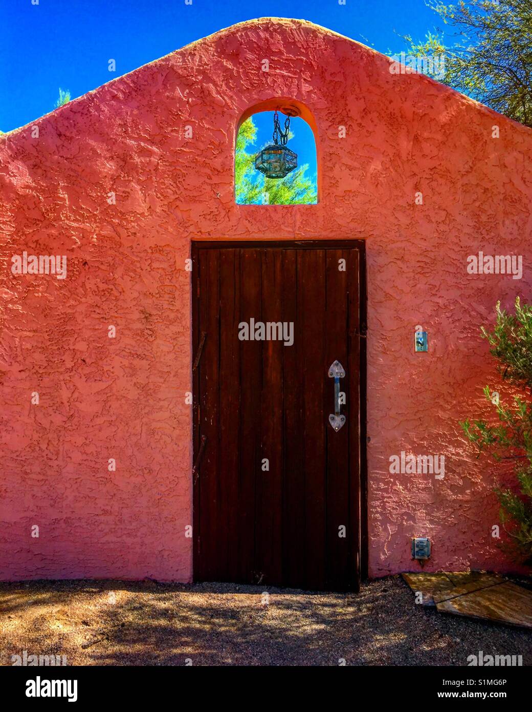 Mexican door in old Inn, Phoenix Arizona Stock Photo - Alamy