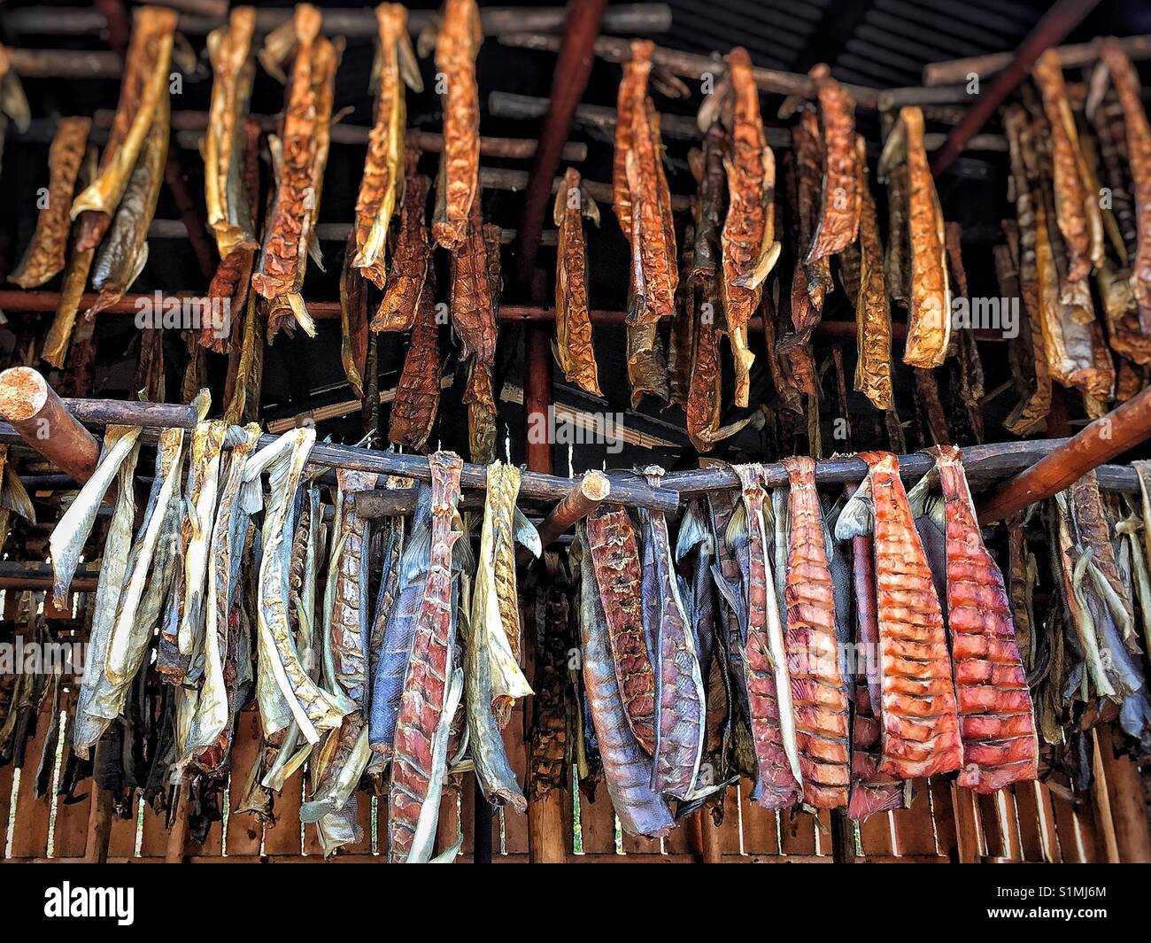 Alaska fish drying racks hi-res stock photography and images - Alamy