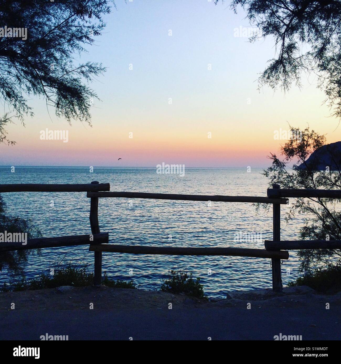 Italian Mediterranean sunset Stock Photo - Alamy