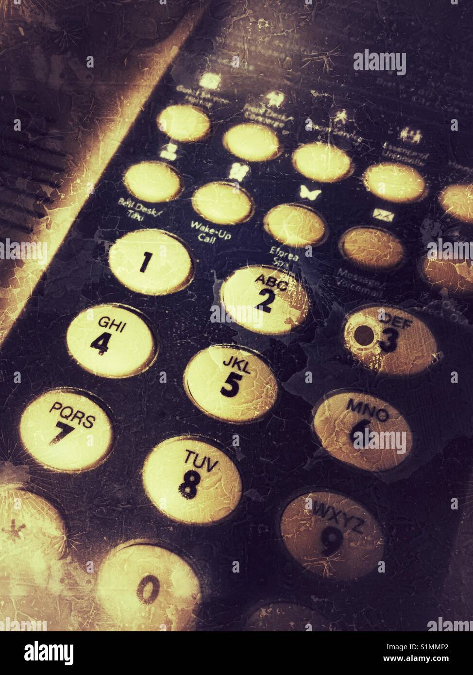 Old style touch tone phone Stock Photo - Alamy