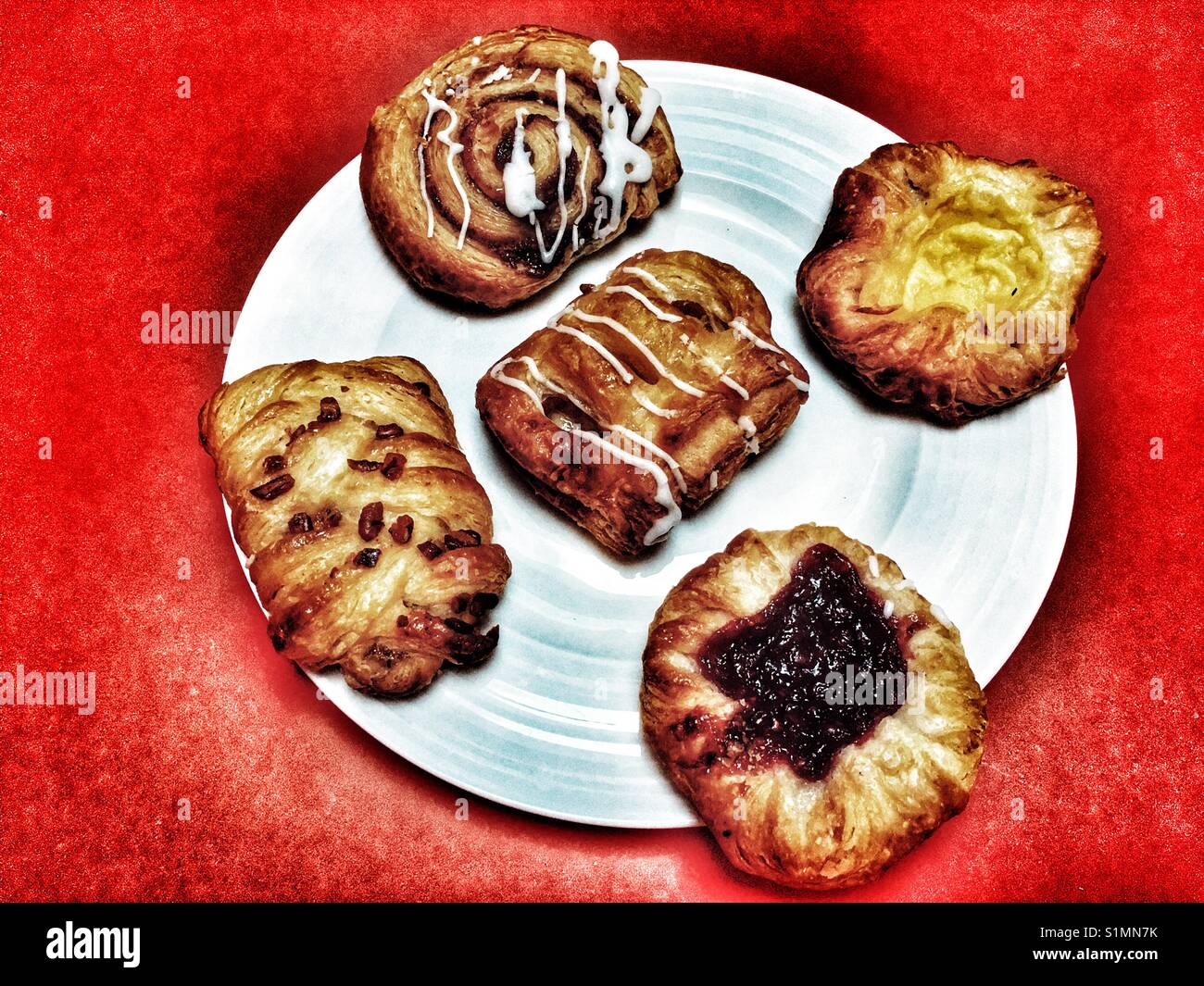 Mini Danish pastries Stock Photo - Alamy