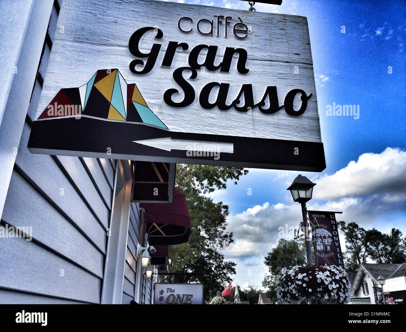 Sign for an Italian cafe Stock Photo - Alamy