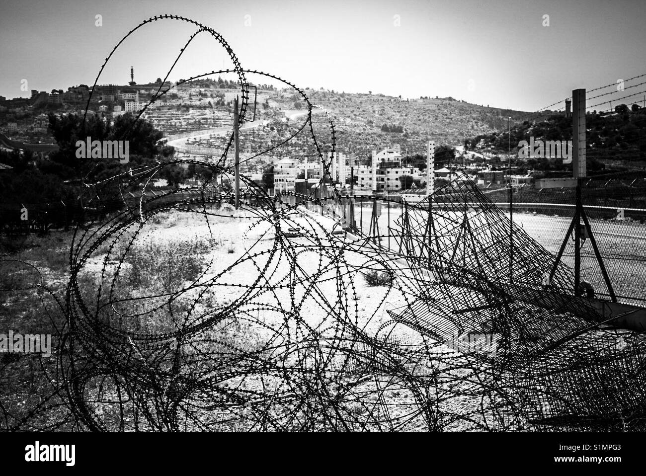 The separation zone outside Aida Camp in Bethlehem, Palestine ...