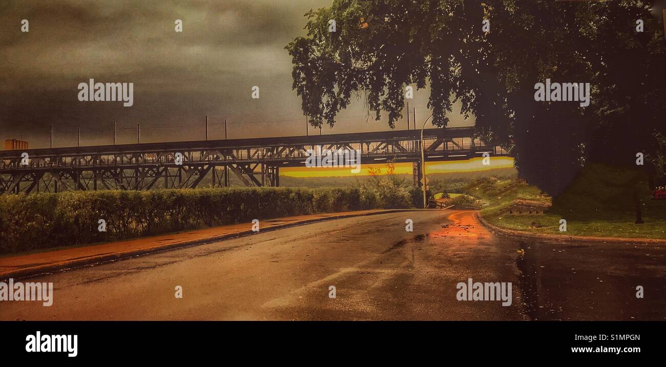 Sunset, high level bridge, Edmonton Stock Photo - Alamy