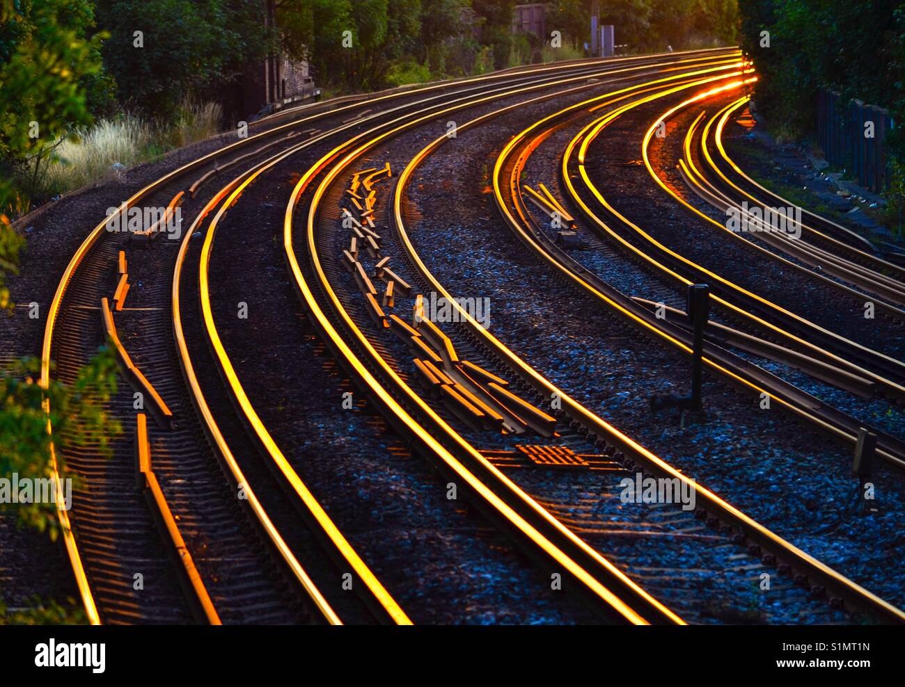 Light rail train tracks hi-res stock photography and images - Alamy