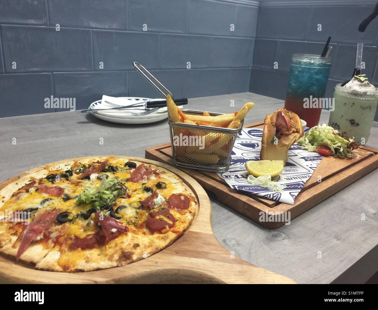 Pizza fries hi-res stock photography and images - Alamy