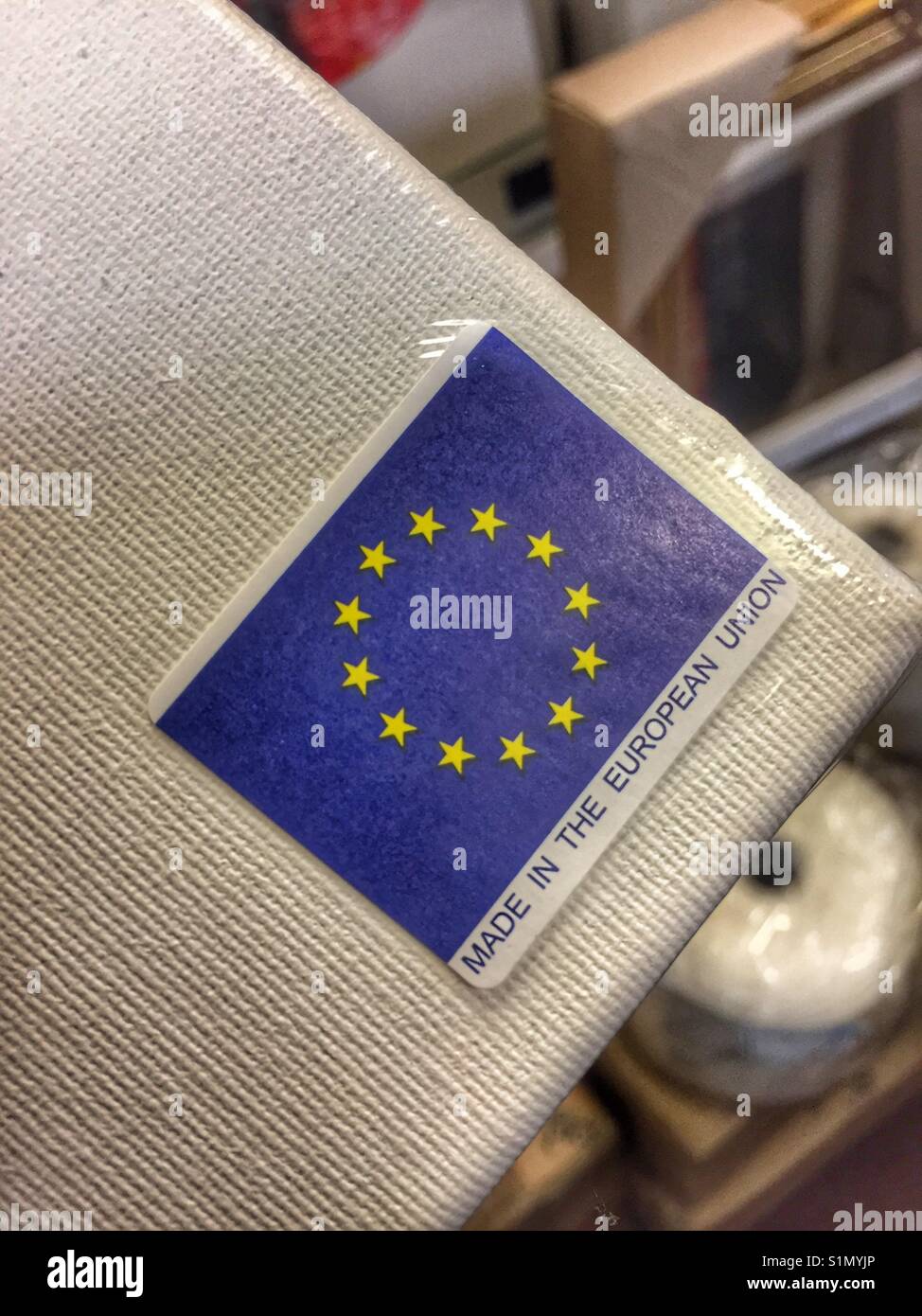 Made in sticker label hi-res stock photography and images - Alamy