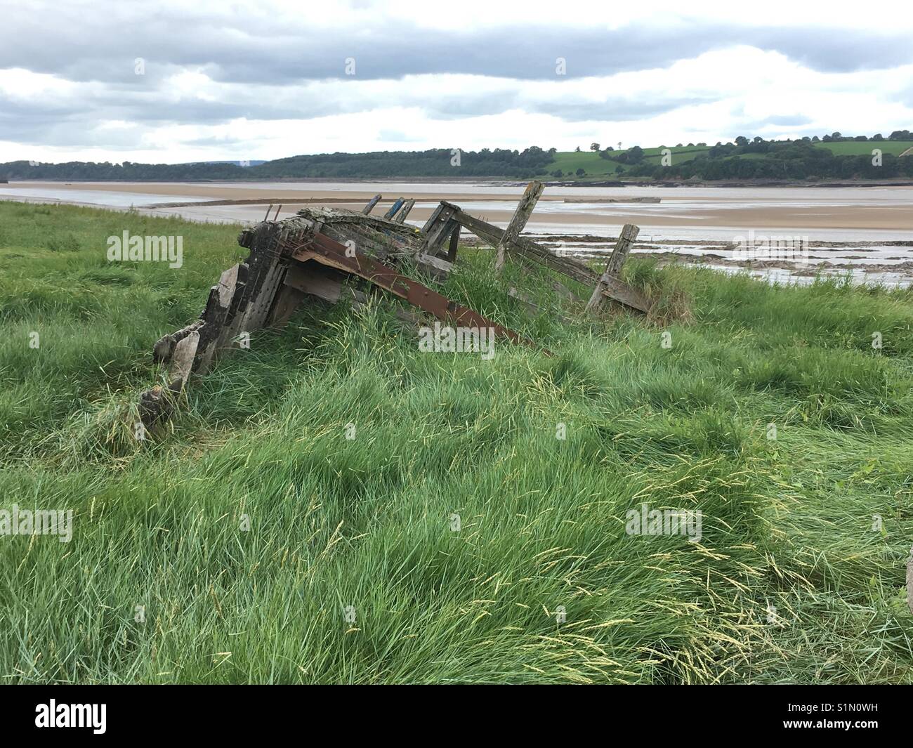 Ships Graveyard At Sharpness Where Old Ships Are Used To Help Prevent