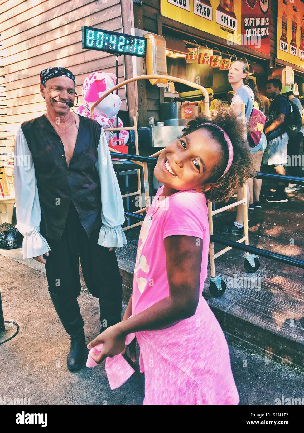 Young African-American girl smiling at the Minnesota State Fair Stock ...