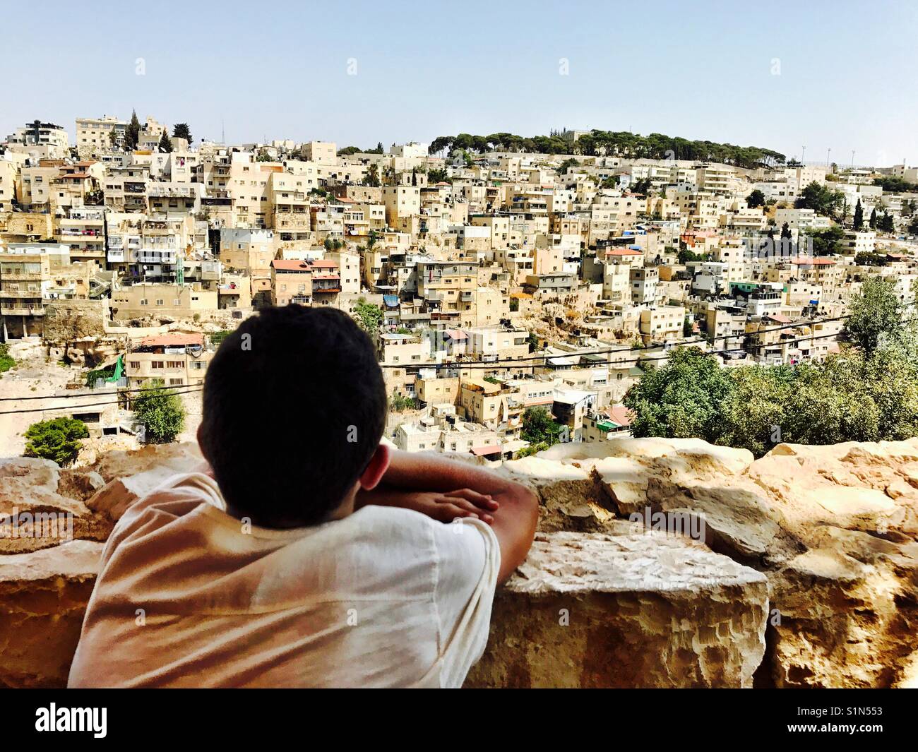 Overlooking The Old City Of Jerusalem Stock Photos & Overlooking The ...