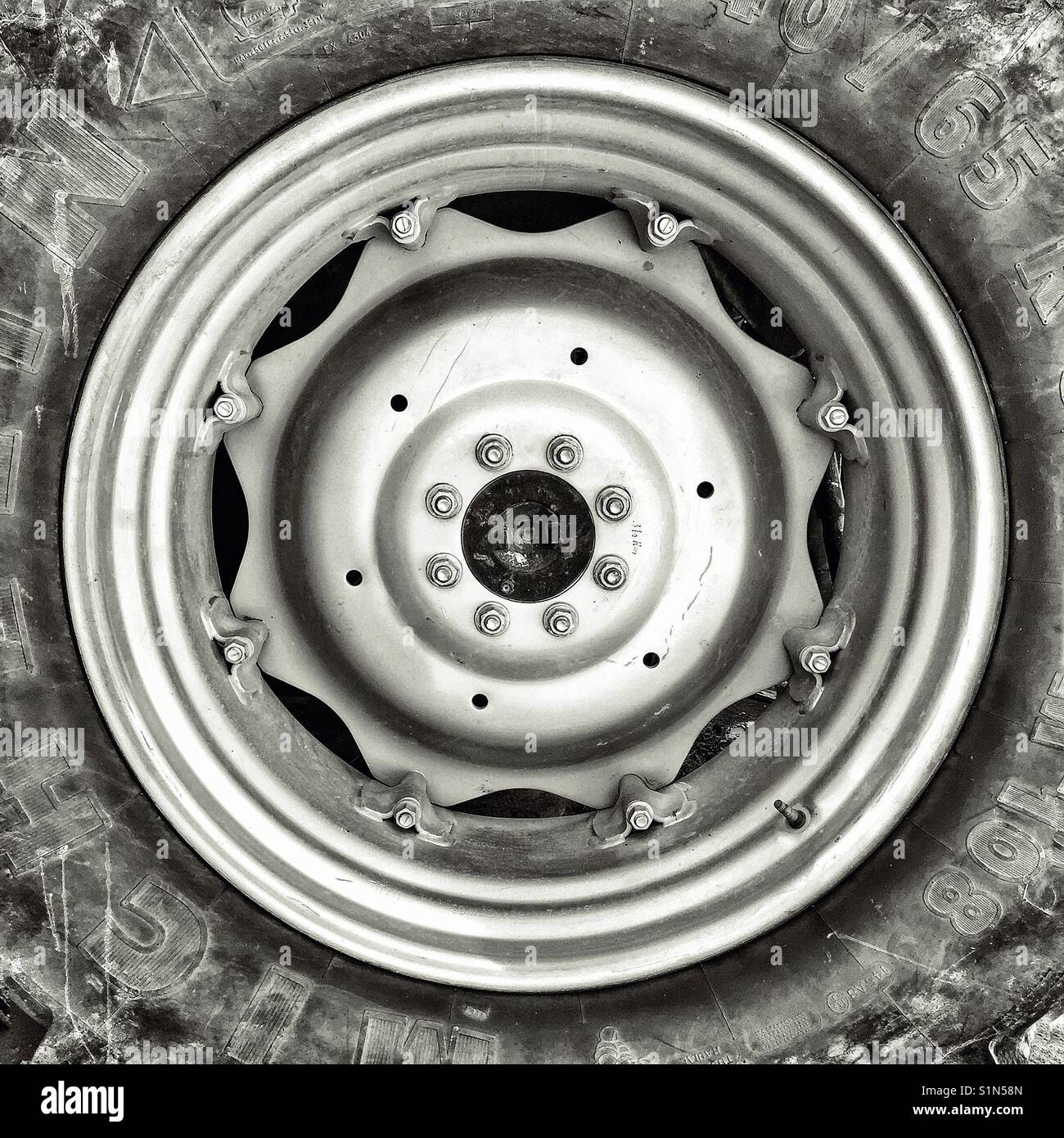 A tractor wheel Stock Photo - Alamy