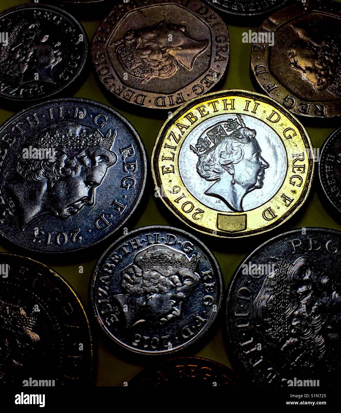 Coins with colour hi-res stock photography and images - Alamy