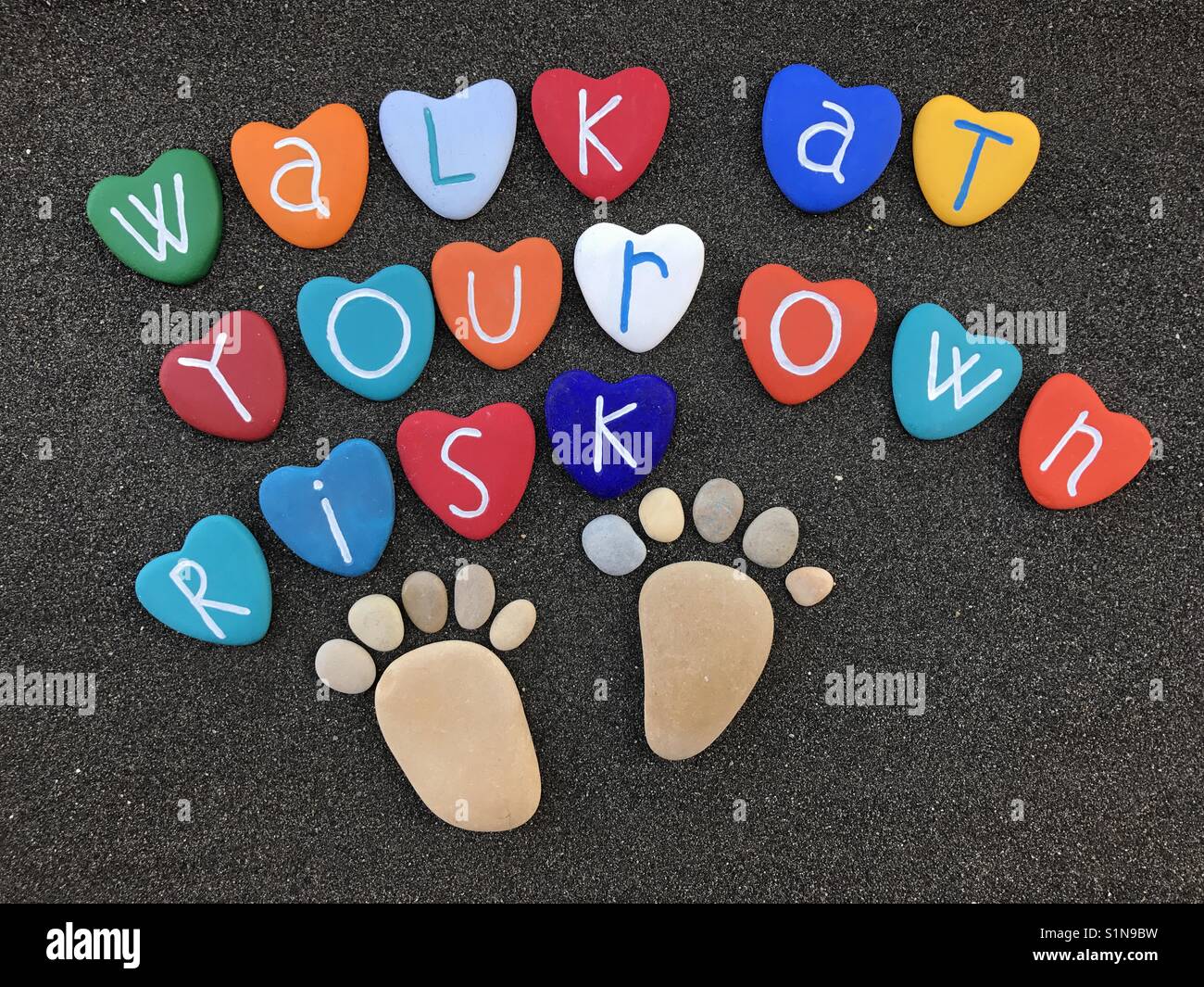 Walk at your own risk Stock Photo - Alamy