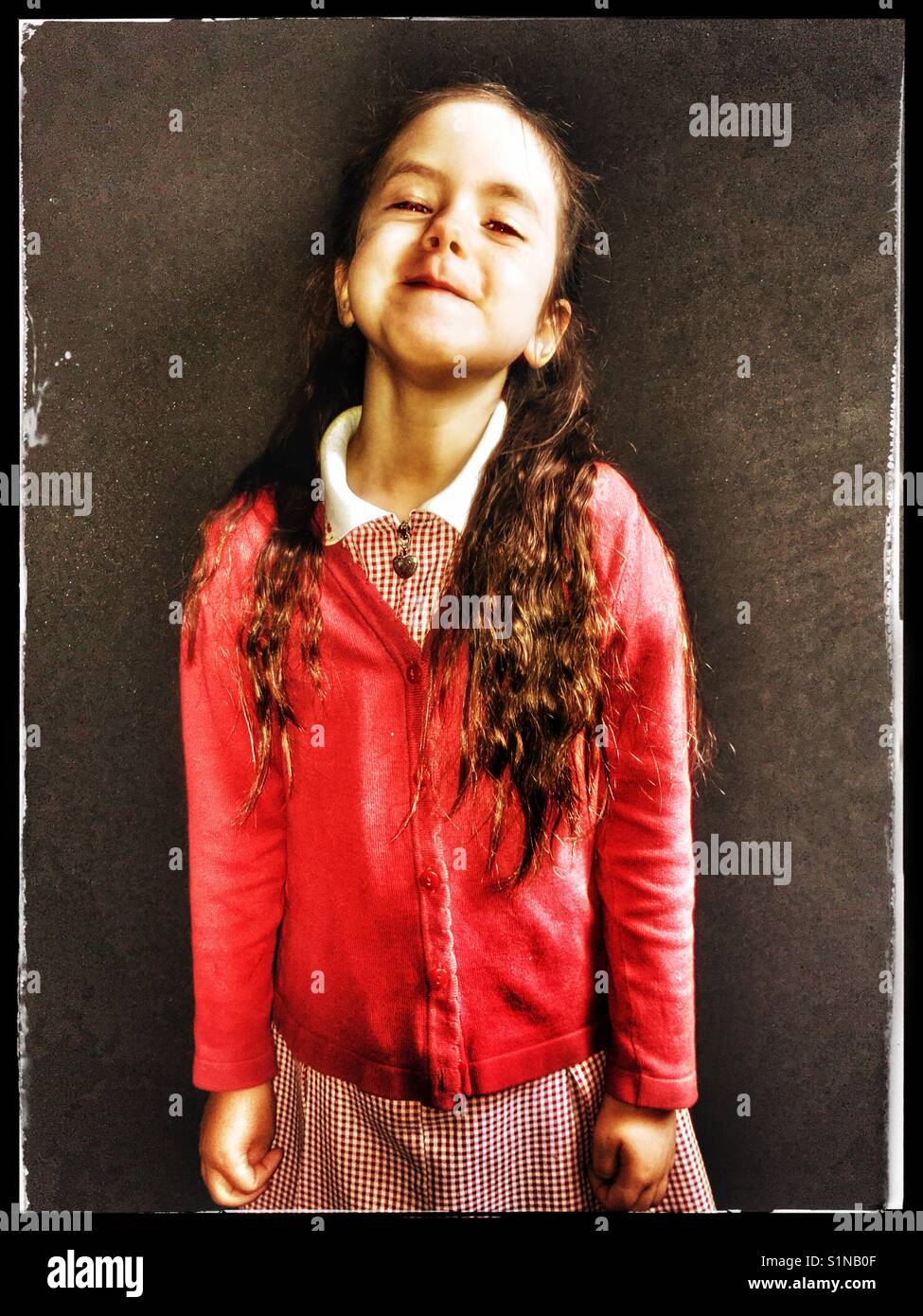 Happy child in school uniform hi-res stock photography and images - Alamy