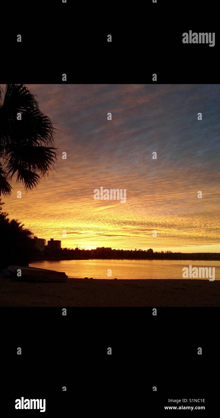 Sunset at Shelley Beach, Manly Stock Photo - Alamy