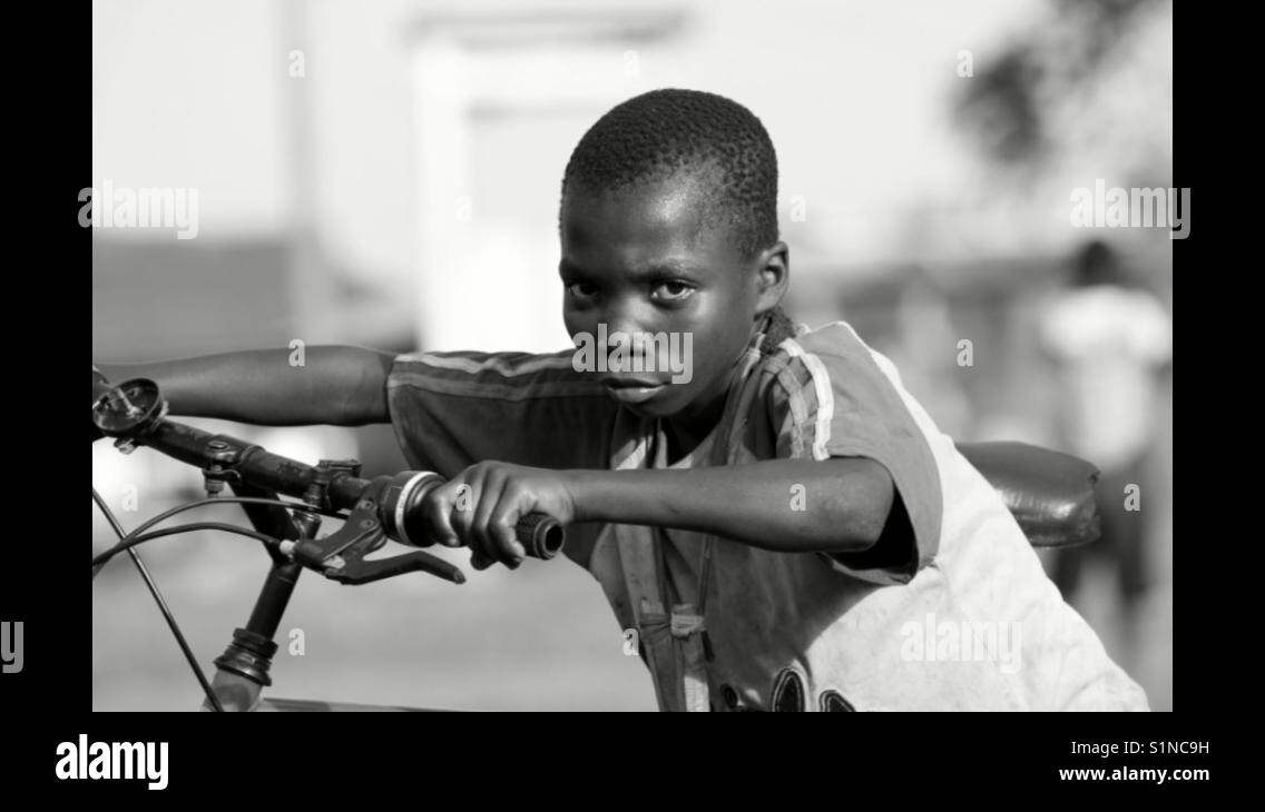 African with bicycle Stock Photo - Alamy