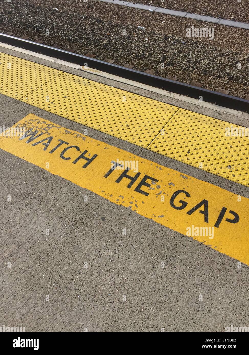 Watch the gap sign hi-res stock photography and images - Alamy
