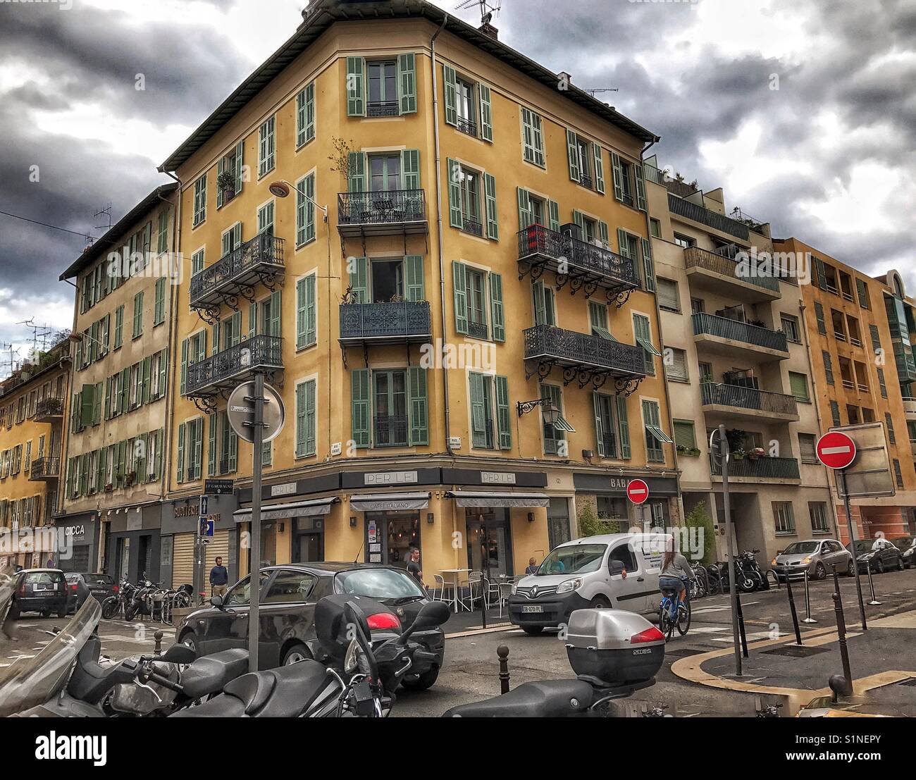 Street corner in Nice,France Stock Photo - Alamy