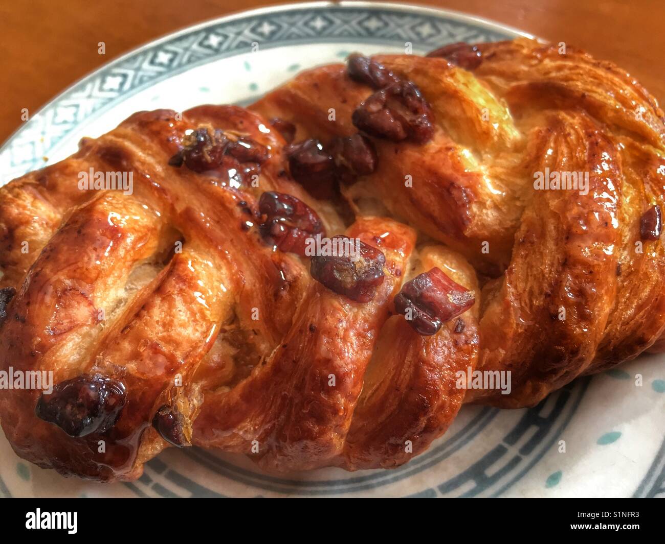 Pecan and maple syrup pastry Stock Photo - Alamy