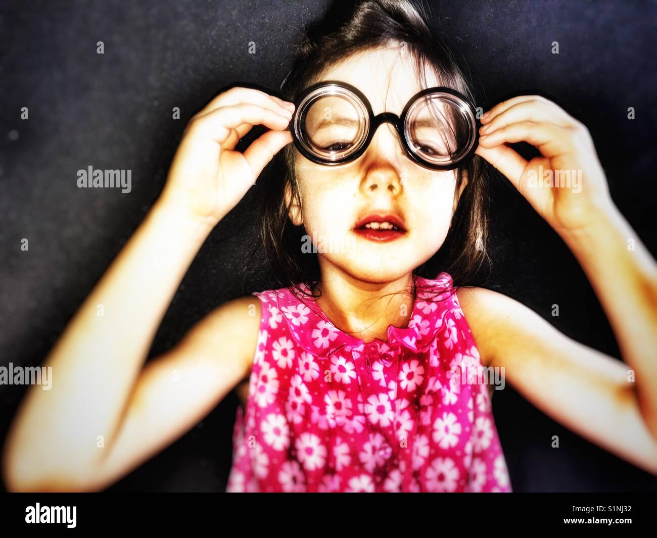 5 year old wearing glasses hi-res stock photography and images - Alamy