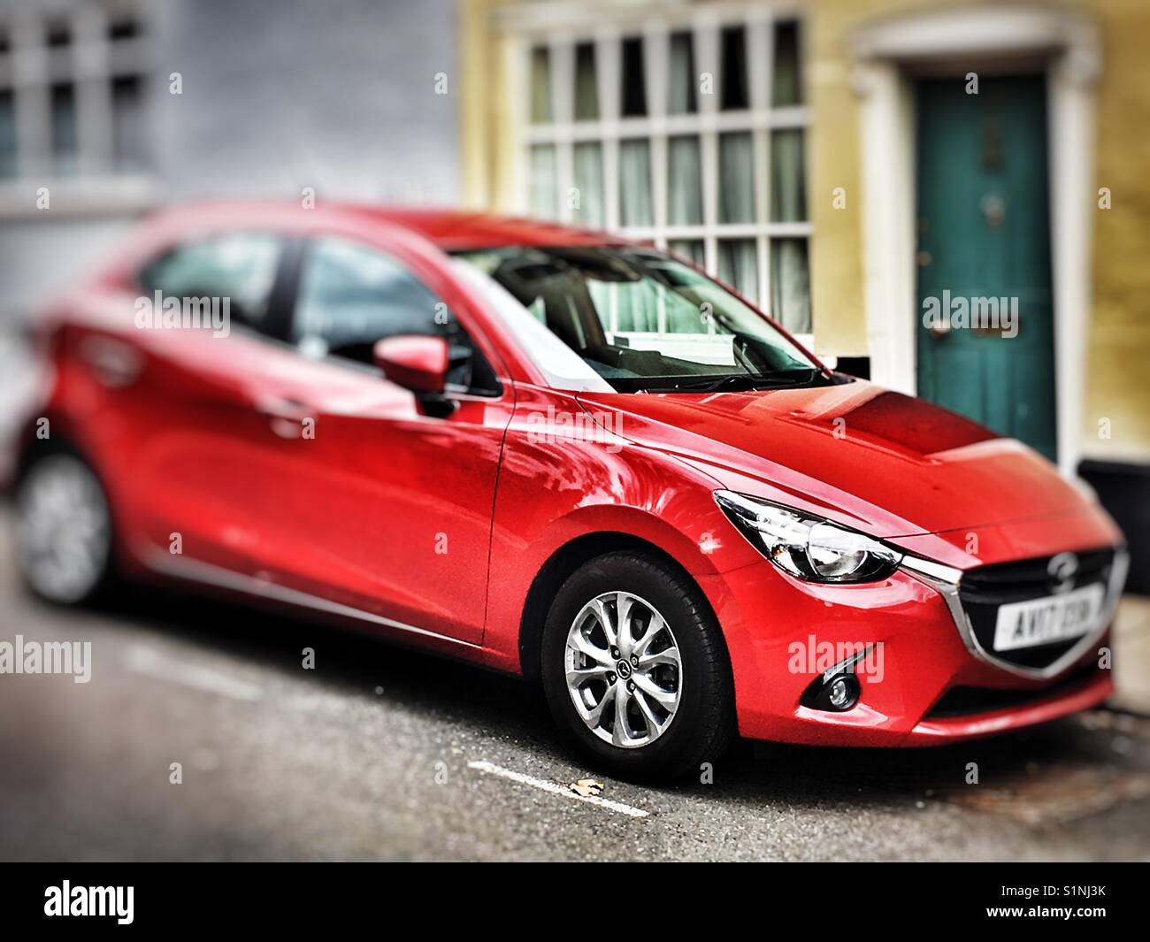 Mazda 2 hatchback car Stock Photo - Alamy