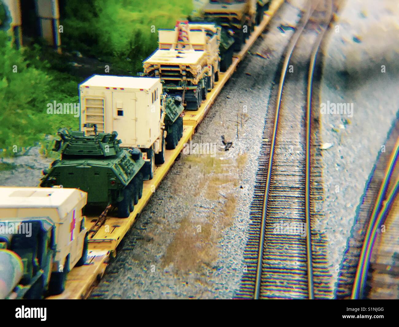 Military train on the way Stock Photo - Alamy