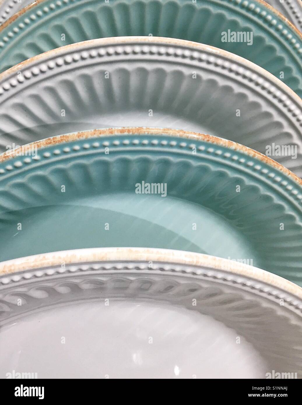 Plate Display at department store, USA Stock Photo - Alamy