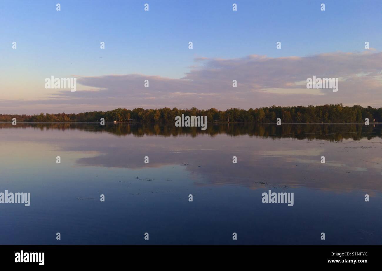 Rideau River at Rideau River Ontario Provincial Park after sunset ...