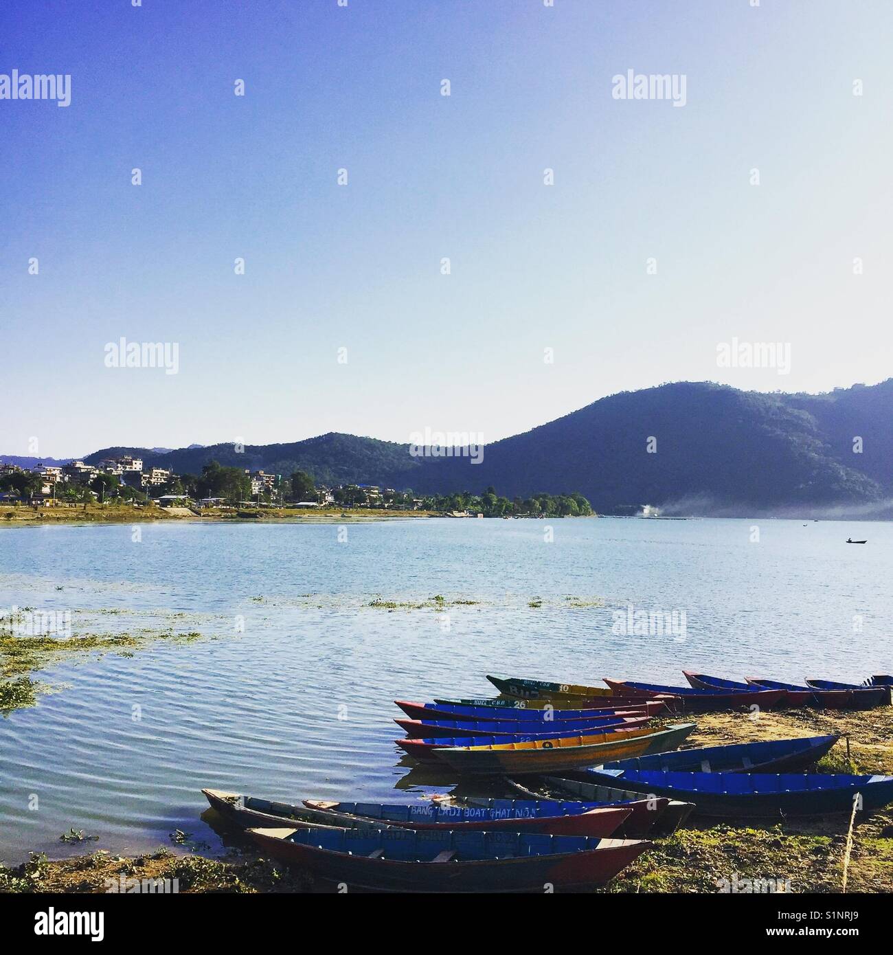 Fewa Lake, Pokhara, Nepal Stock Photo - Alamy