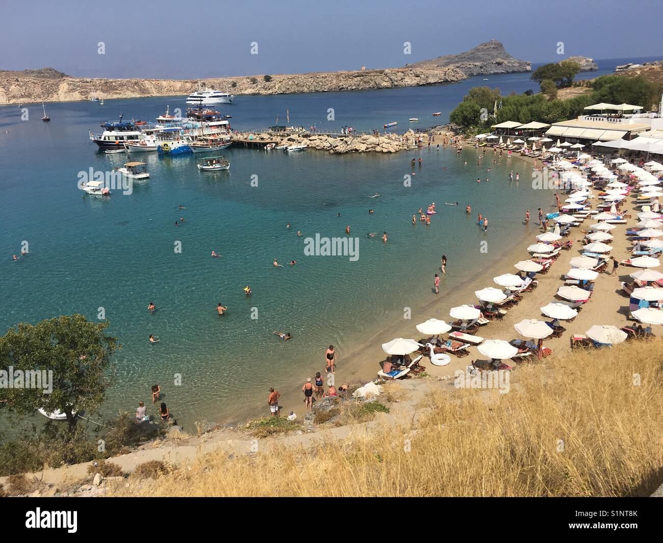 Rhodes lindos swimming hi-res stock photography and images - Alamy