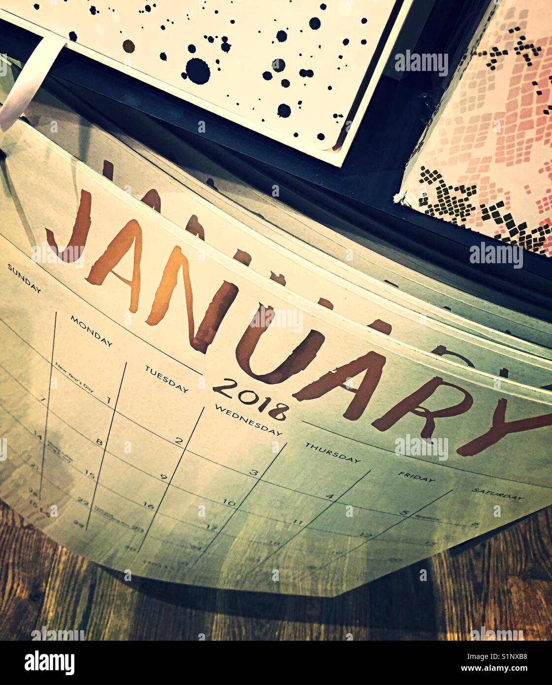 2018 calendar hi-res stock photography and images - Alamy