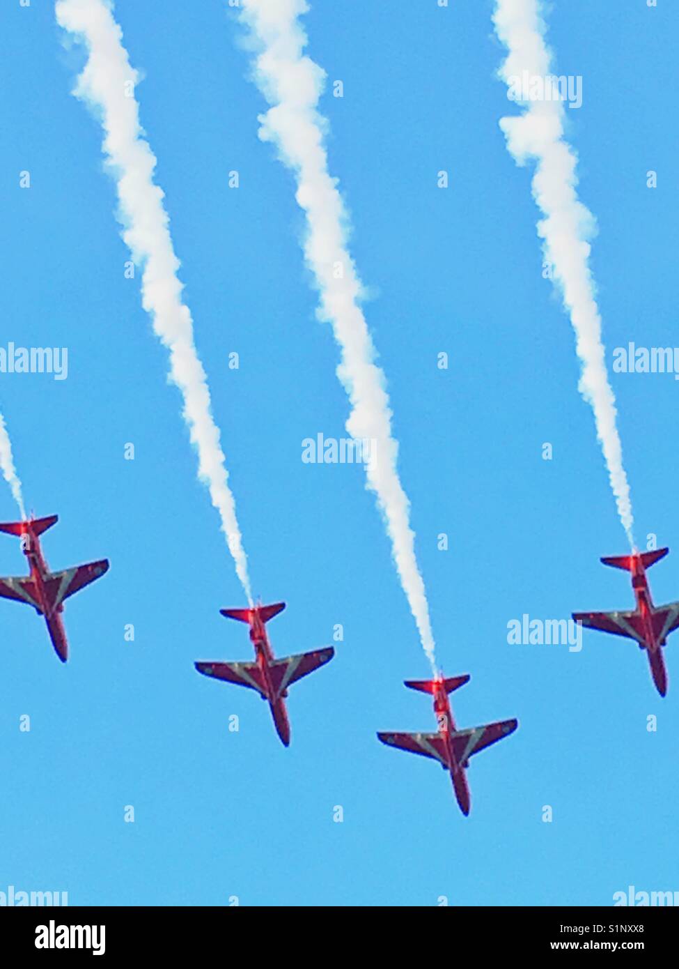 Red Arrows Display Team Stock Photo - Alamy
