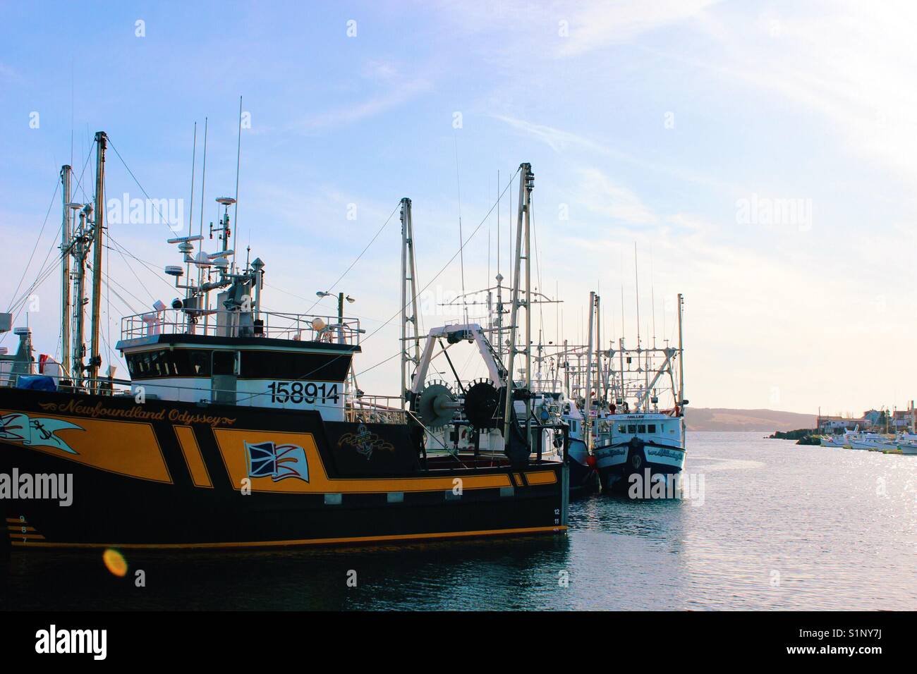 Boats in Newfoundland Stock Photo - Alamy
