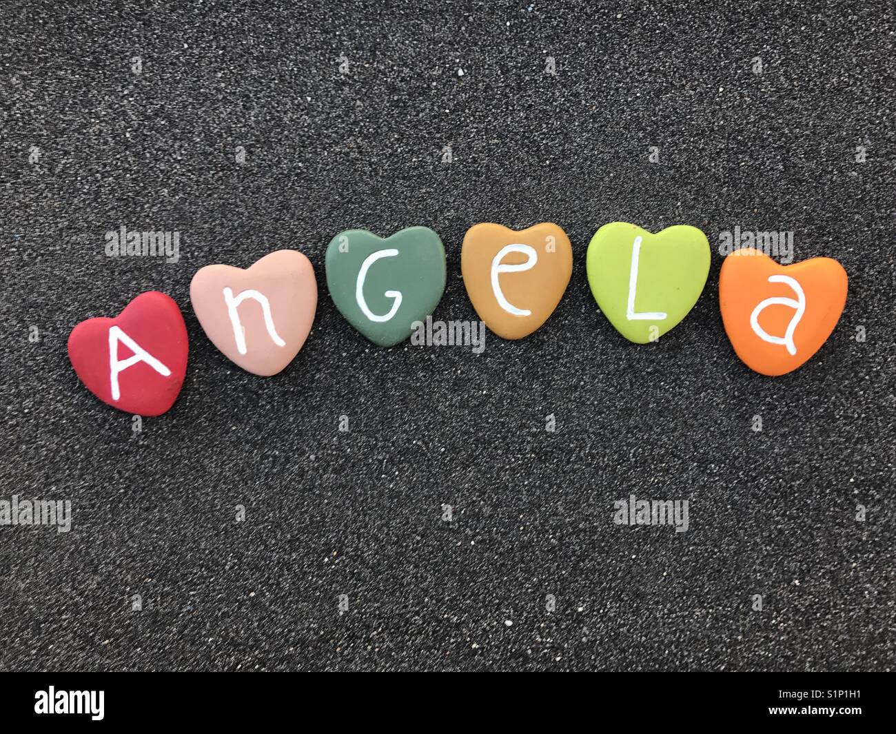 The Name Angela In Bubble Letters